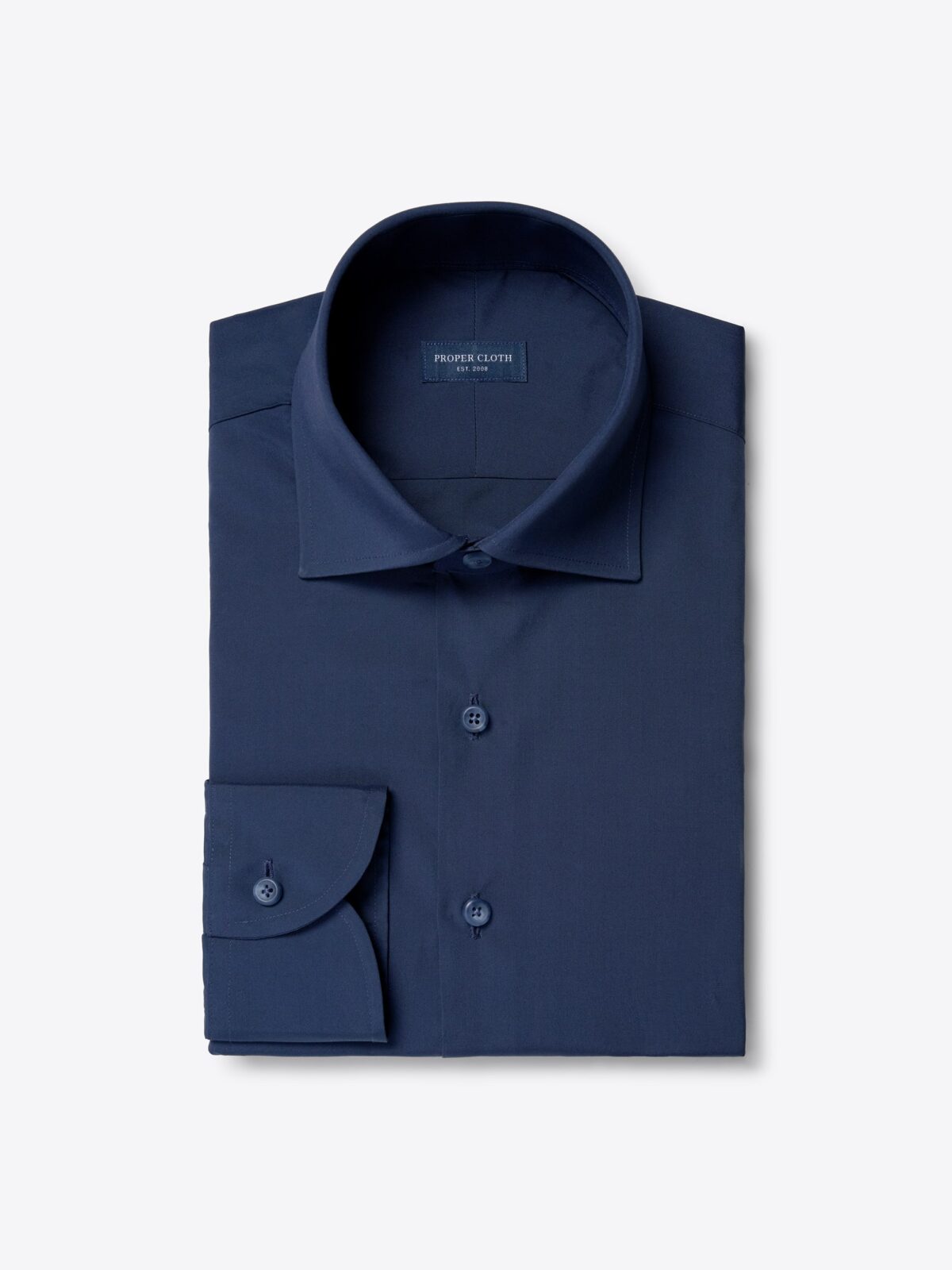 The Wrinkle-Resistant Broadcloth Dress Shirt in Navy