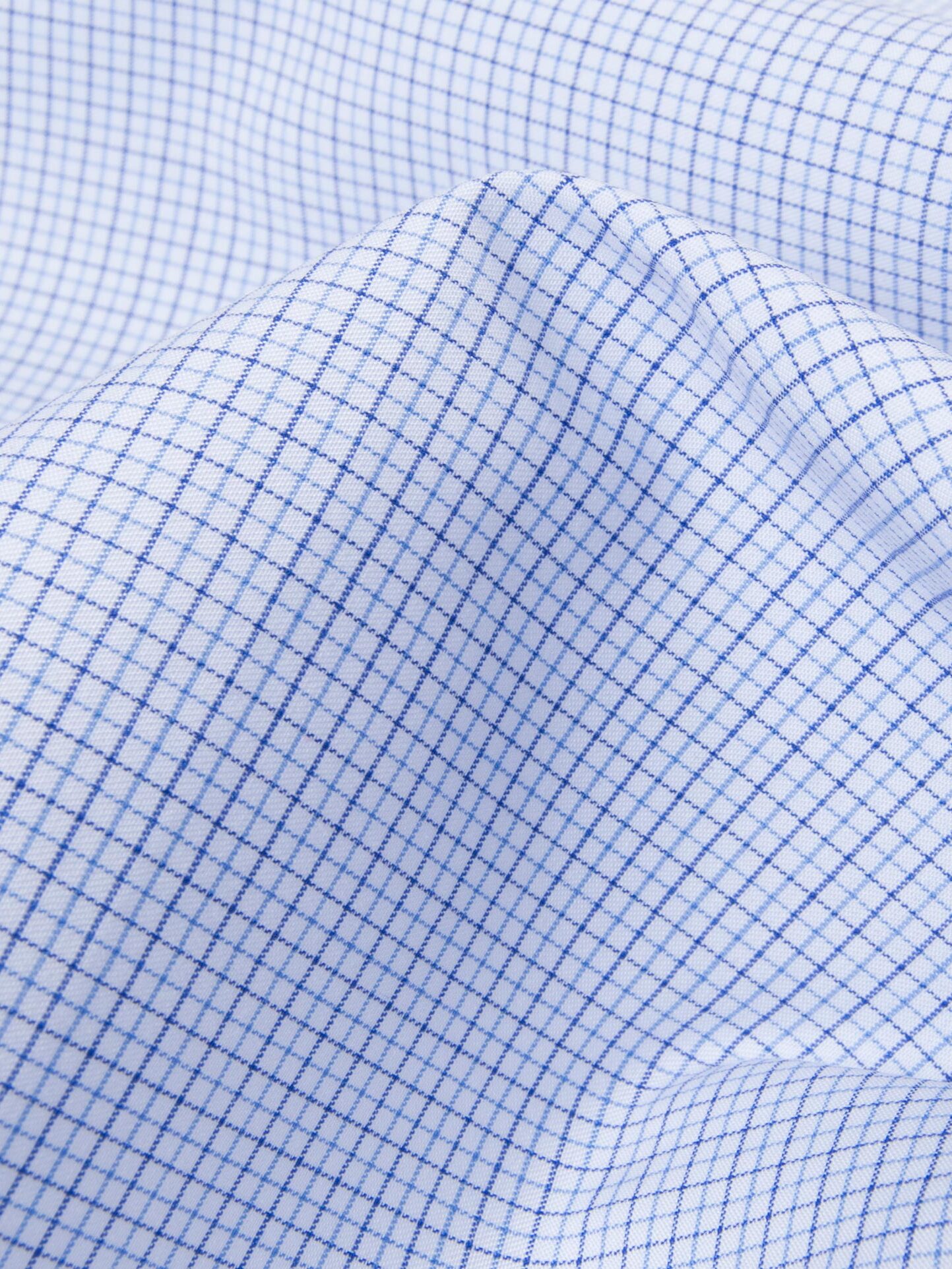 Albini Blue Mini Tattersall Shirts by Proper Cloth