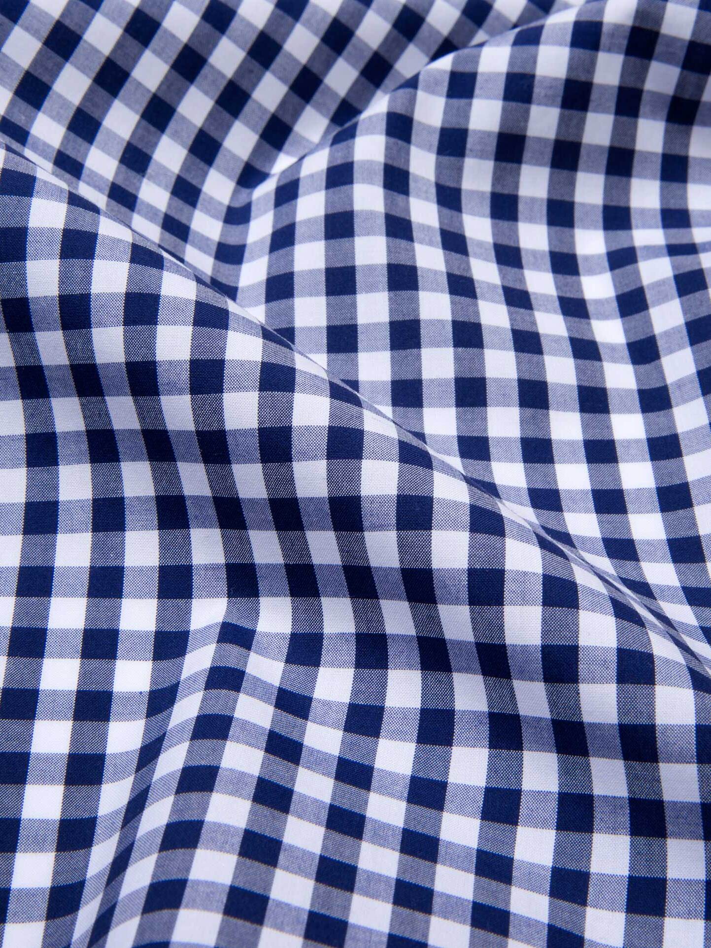 Canclini 120s Navy Gingham Shirts by Proper Cloth