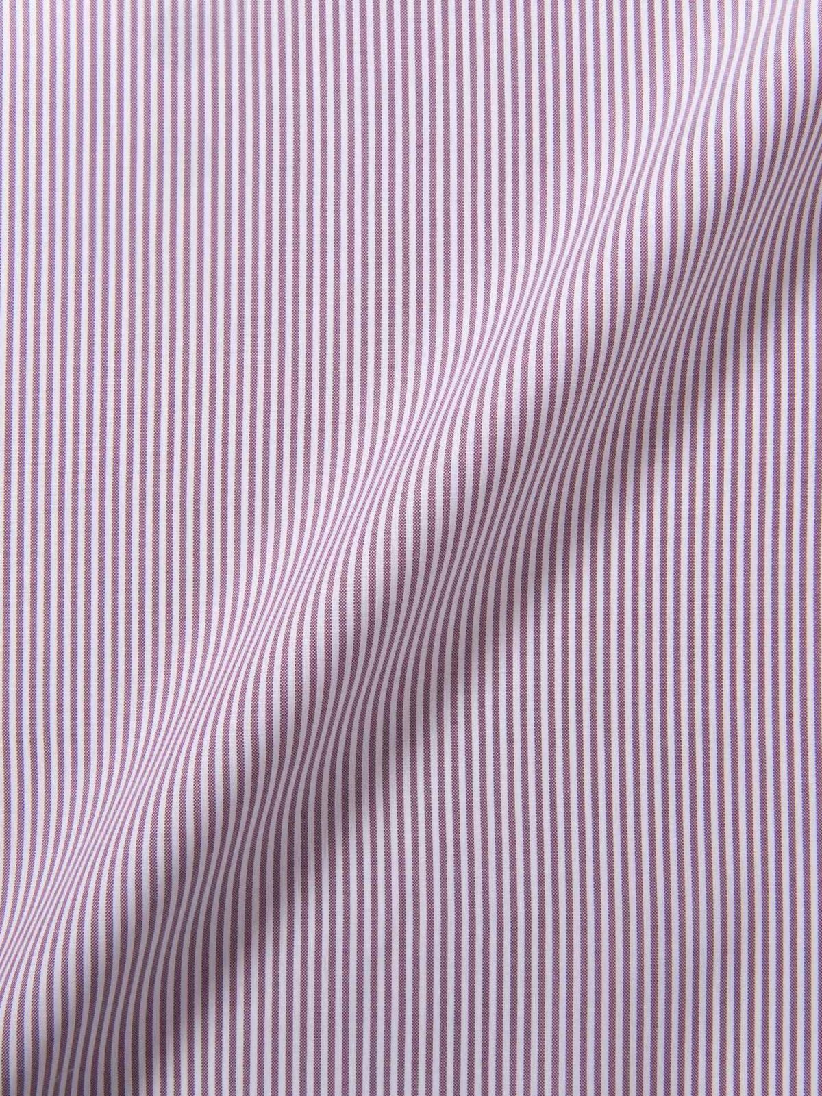 Newton Burgundy Pencil Stripe Pinpoint Shirts by Proper Cloth