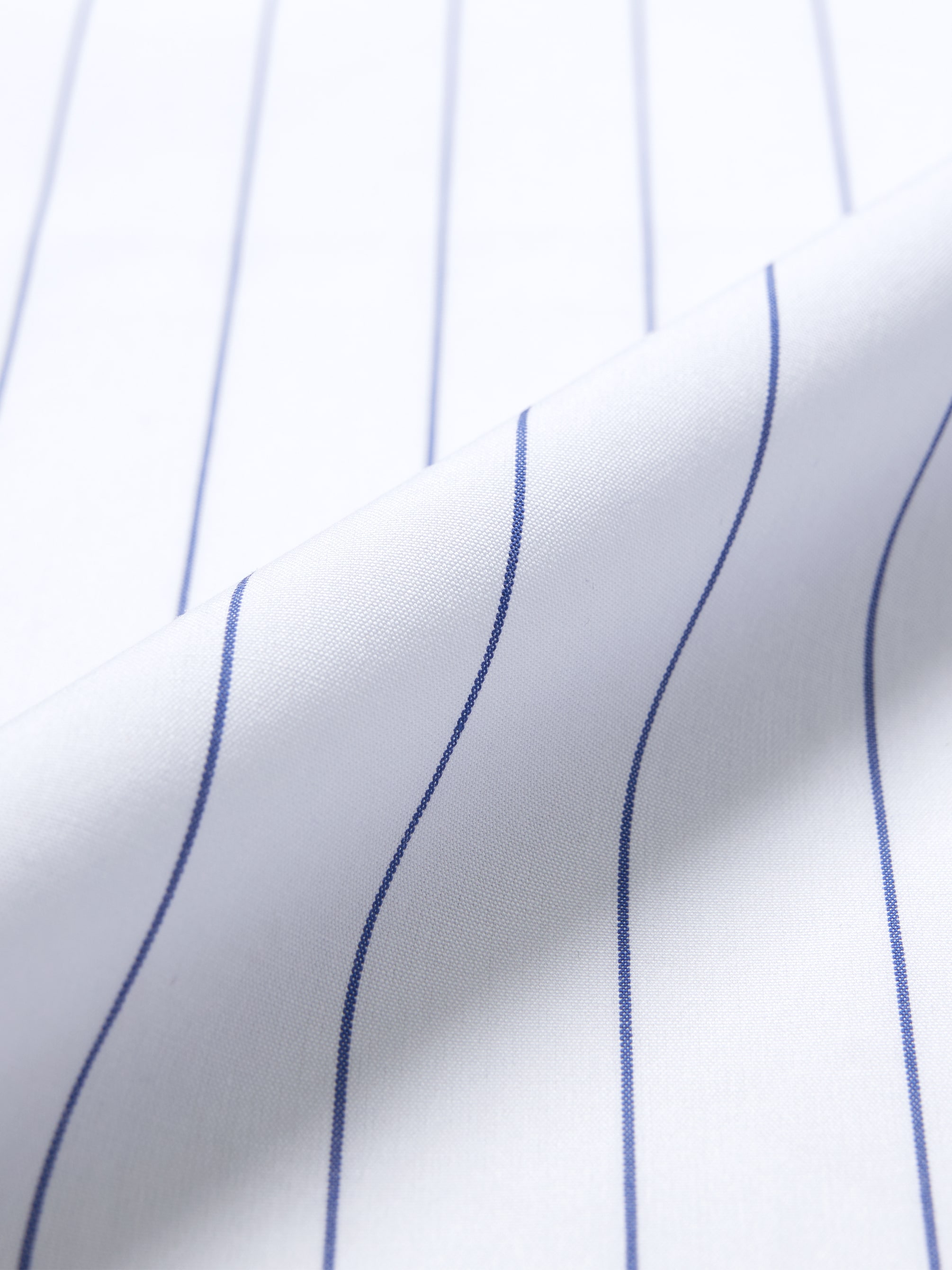 Troy White and Blue Reverse Stripe 100s Washed Poplin Shirts by Proper ...