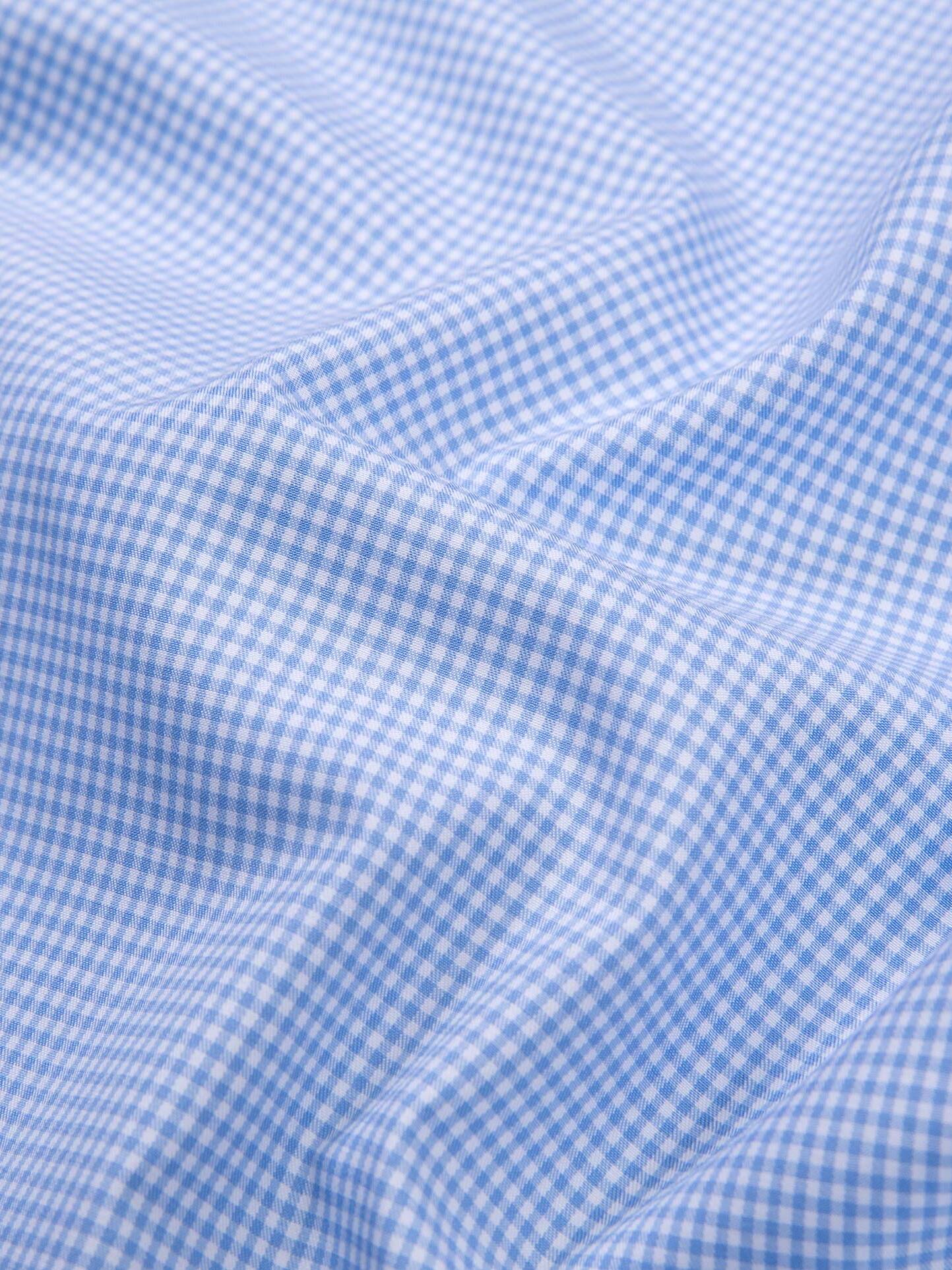 Thomas Mason Goldline Light Blue Check Shirts by Proper Cloth