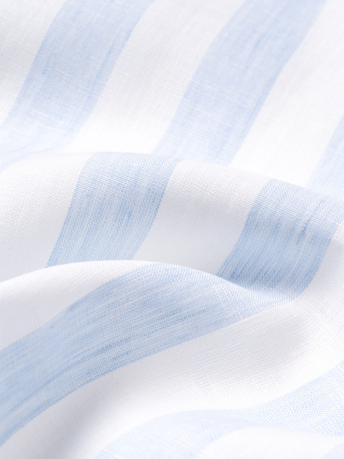 Portuguese Light Blue Wide Stripe Linen Shirts by Proper Cloth