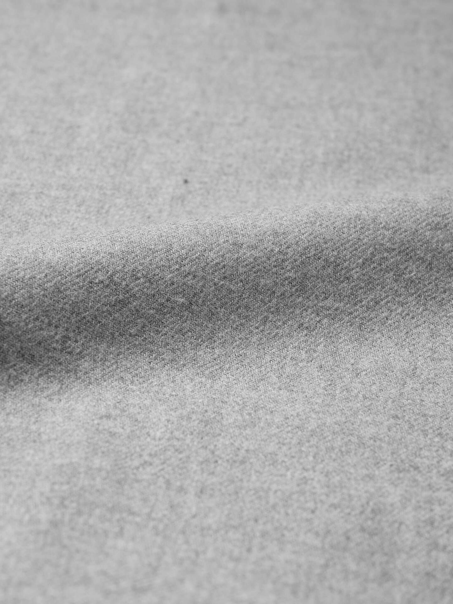 Teton Light Grey Melange Twill Flannel Shirts by Proper Cloth