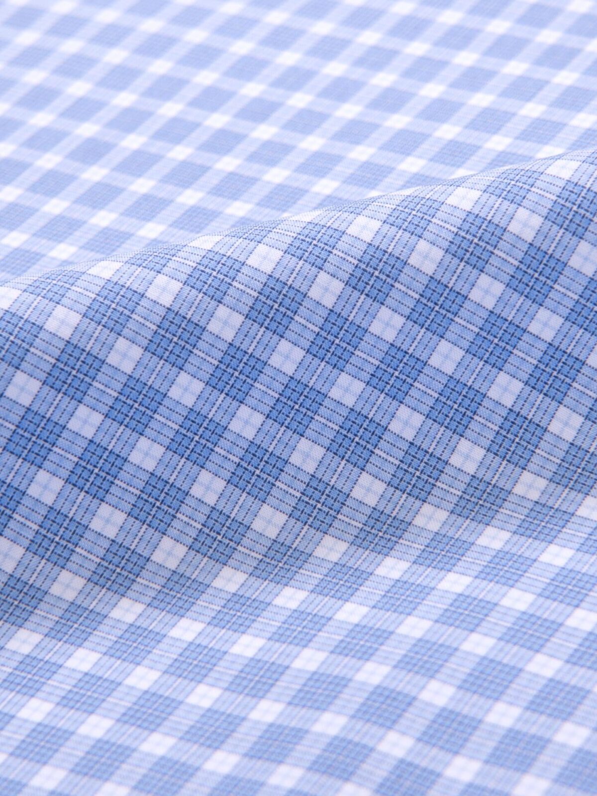 Rivington Slate Blue Micro Check Fitted Dress Shirt Shirt by Proper Cloth