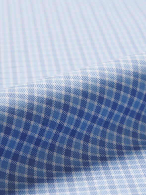 Non-Iron Supima Blue Multi Check Shirts by Proper Cloth