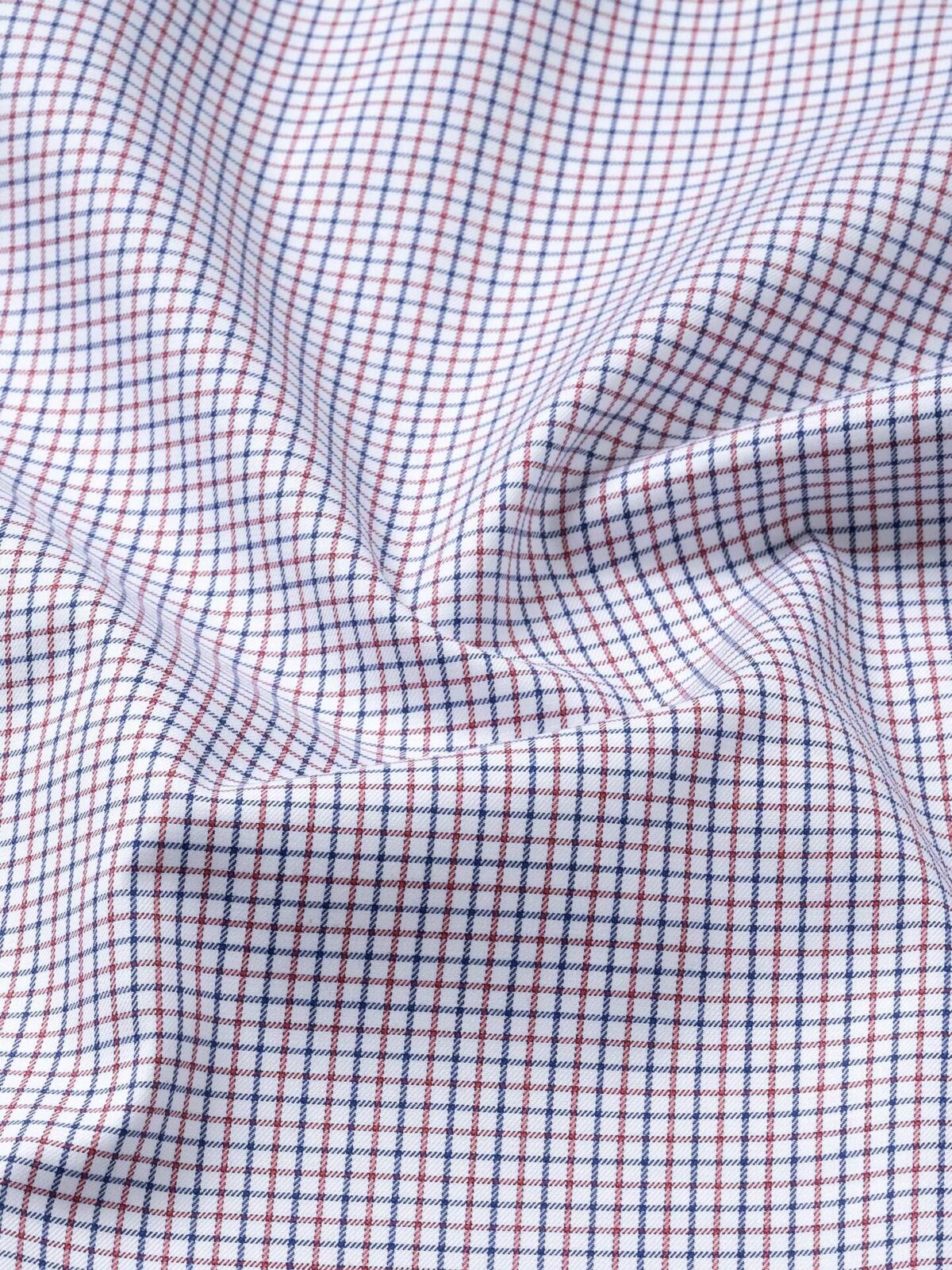 Greenwich Navy and Red Tattersall Twill Shirts by Proper Cloth