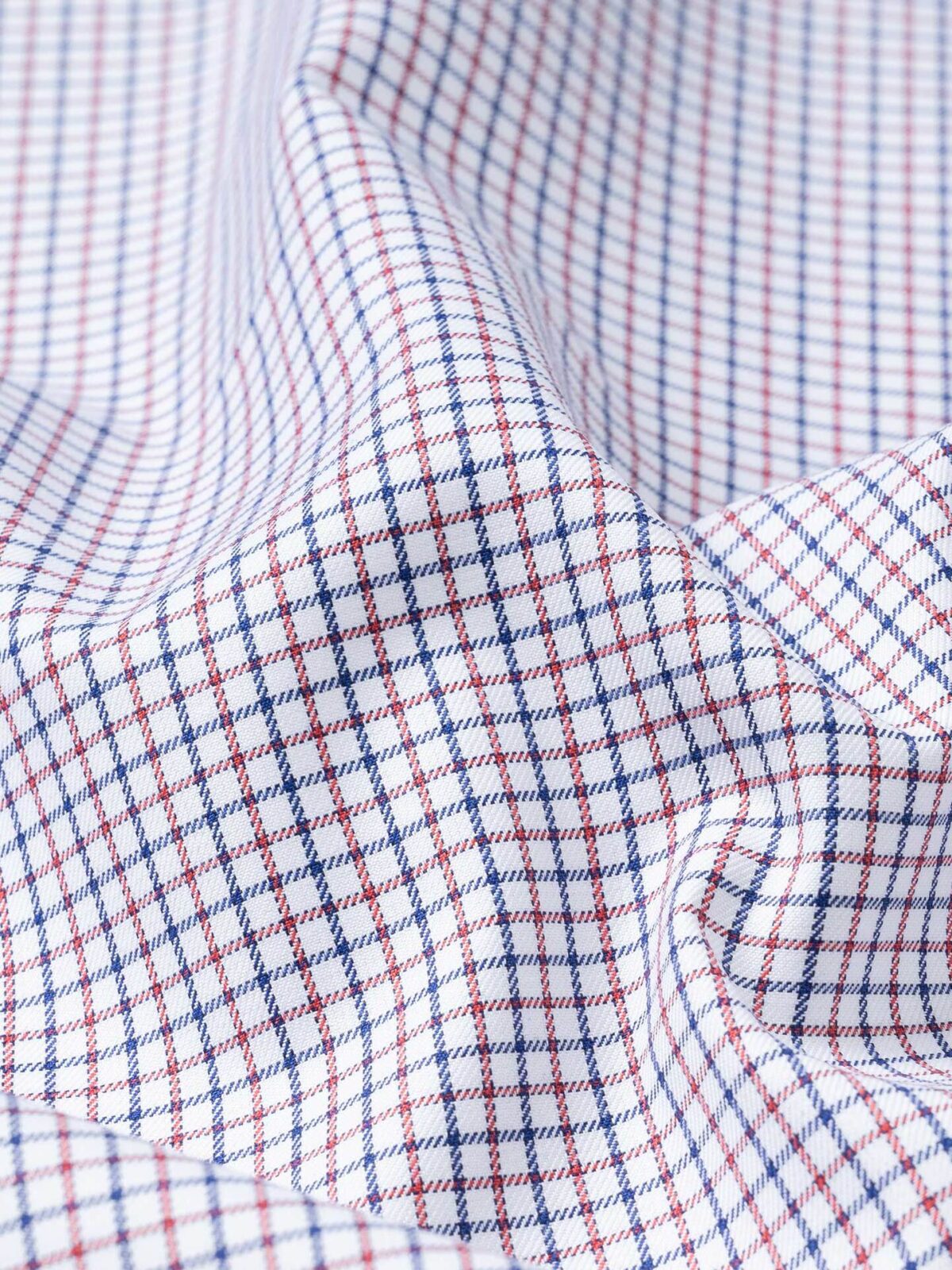 Greenwich Navy and Red Tattersall Twill Shirts by Proper Cloth