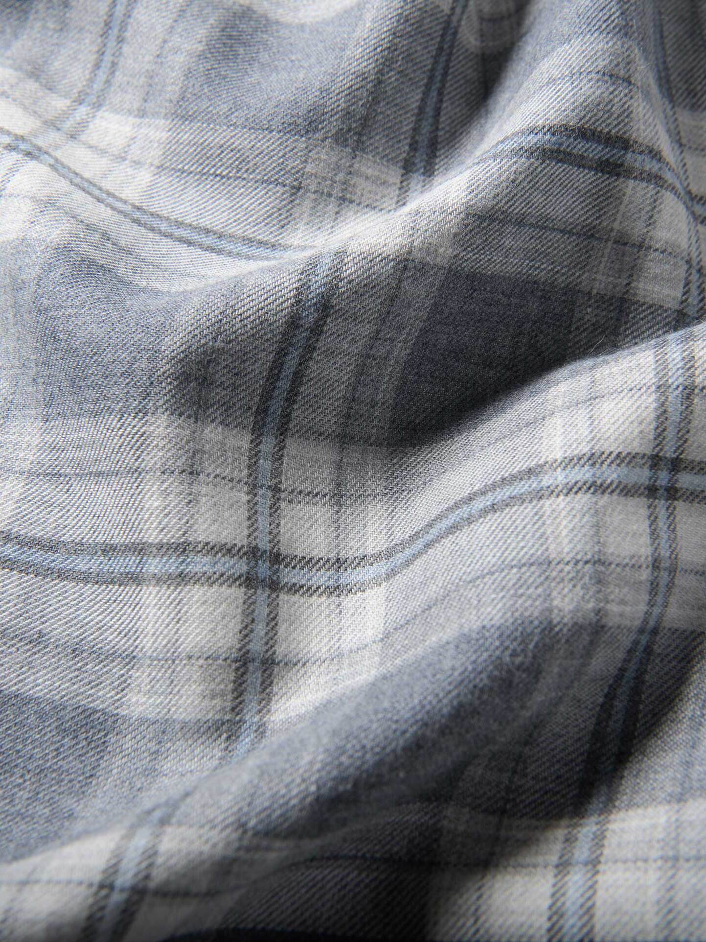 Satoyama Slate and Light Grey Plaid Flannel Shirts by Proper Cloth