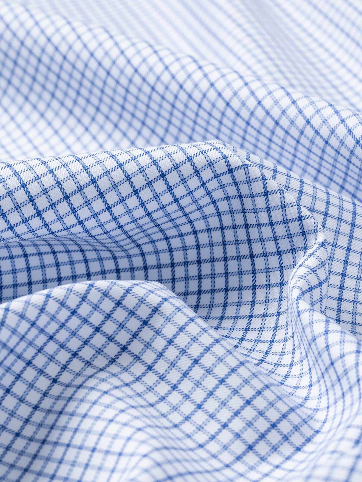Greenwich Light Blue and Navy Tattersall Twill Shirts by Proper Cloth