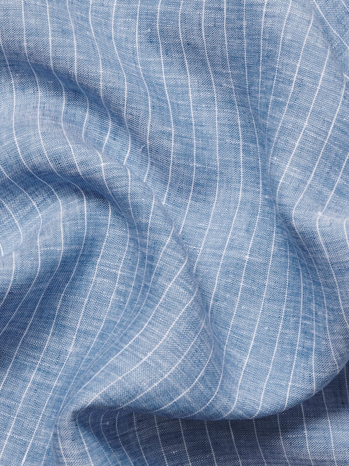 Baird McNutt Ocean Blue Reverse Stripe Irish Linen Shirts by Proper Cloth