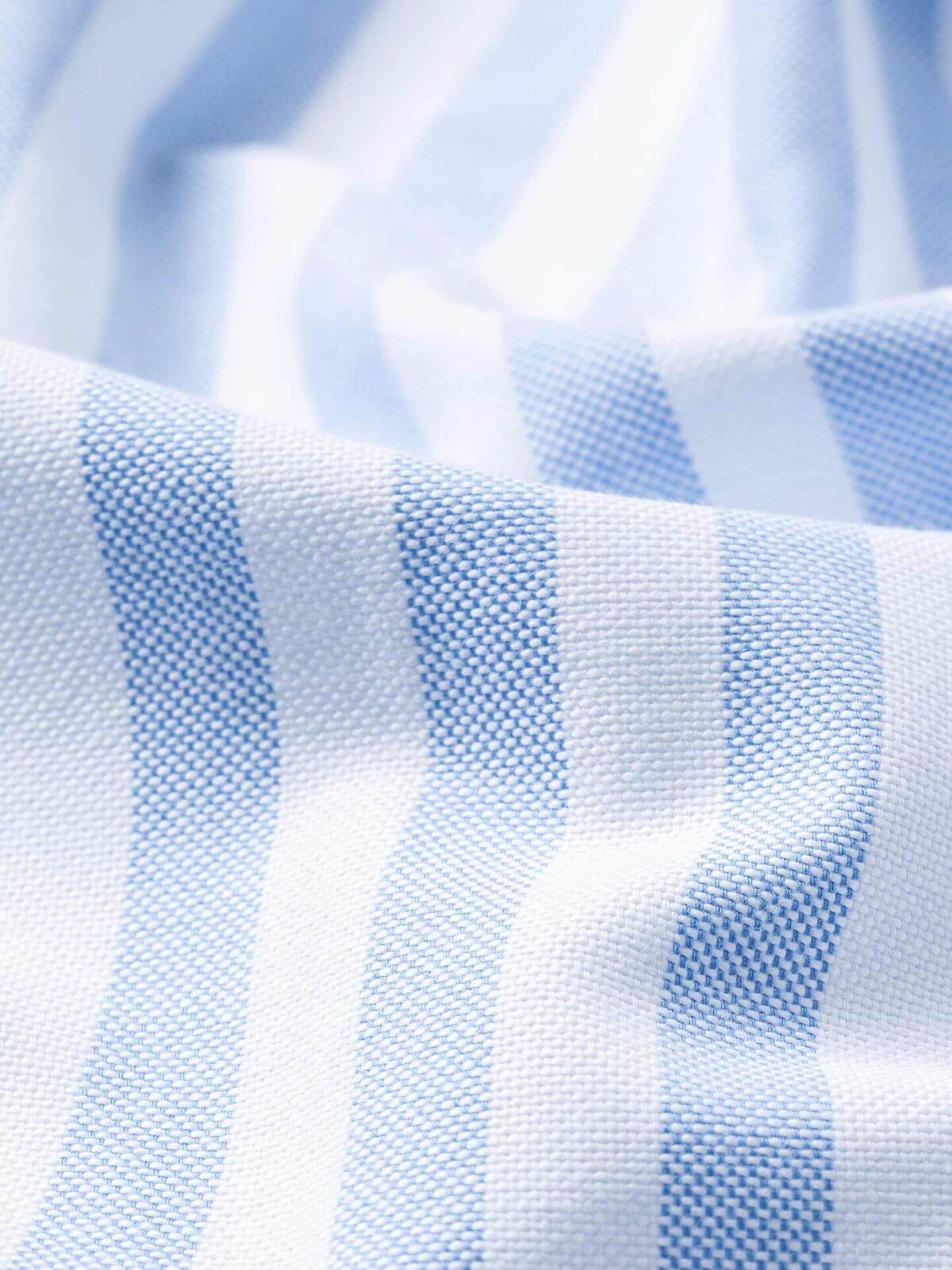 Light Blue Wide Stripe Lightweight Oxford Cloth Shirts by Proper Cloth