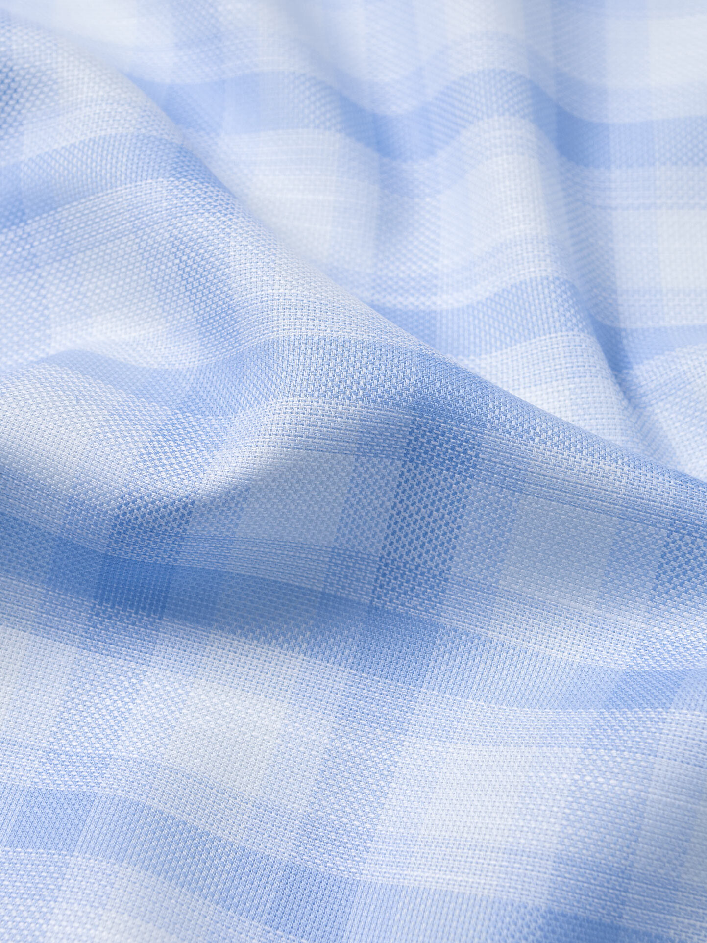 Light Blue Tonal Pique Check Shirts by Proper Cloth