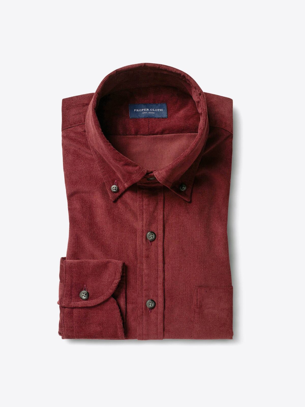 Scarlet Micro Corduroy Tailor Made Shirt Shirt by Proper Cloth
