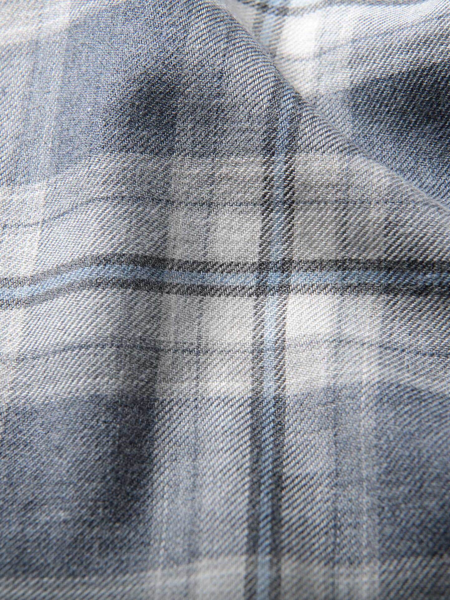 Satoyama Slate and Light Grey Plaid Flannel Shirts by Proper Cloth