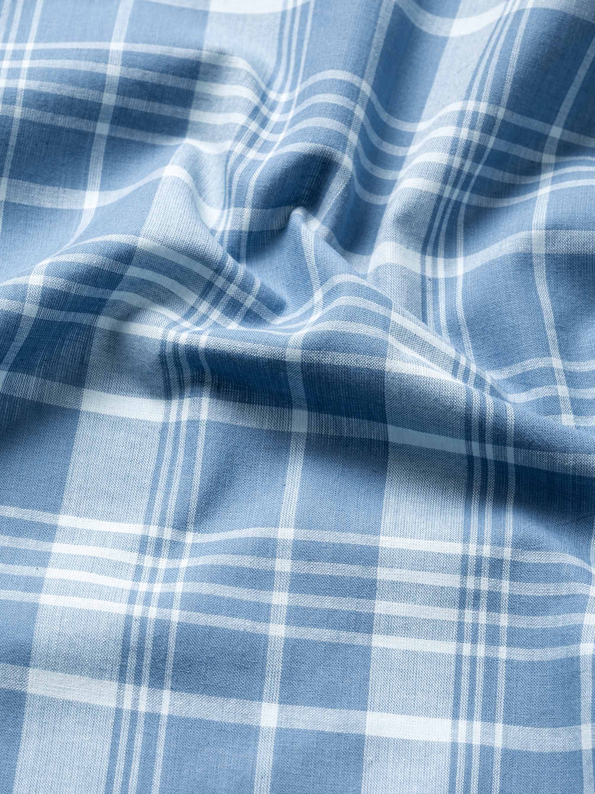 Tonal Blue Madras Shirts by Proper Cloth