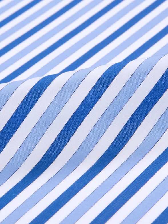 Stanton Light Blue Wide Stripe Shirts by Proper Cloth