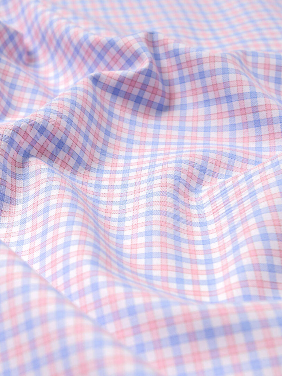 Thomas Mason Wrinkle-Resistant Light Blue and Pink Tattersall Shirts by ...