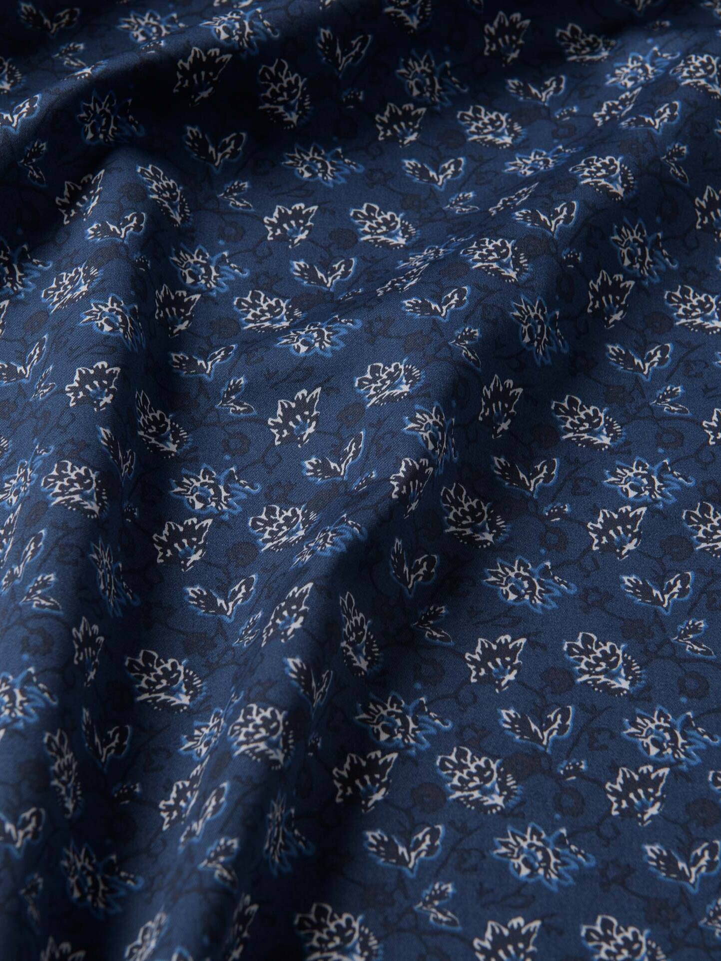 Navy and Royal Blue Floral Print Shirts by Proper Cloth