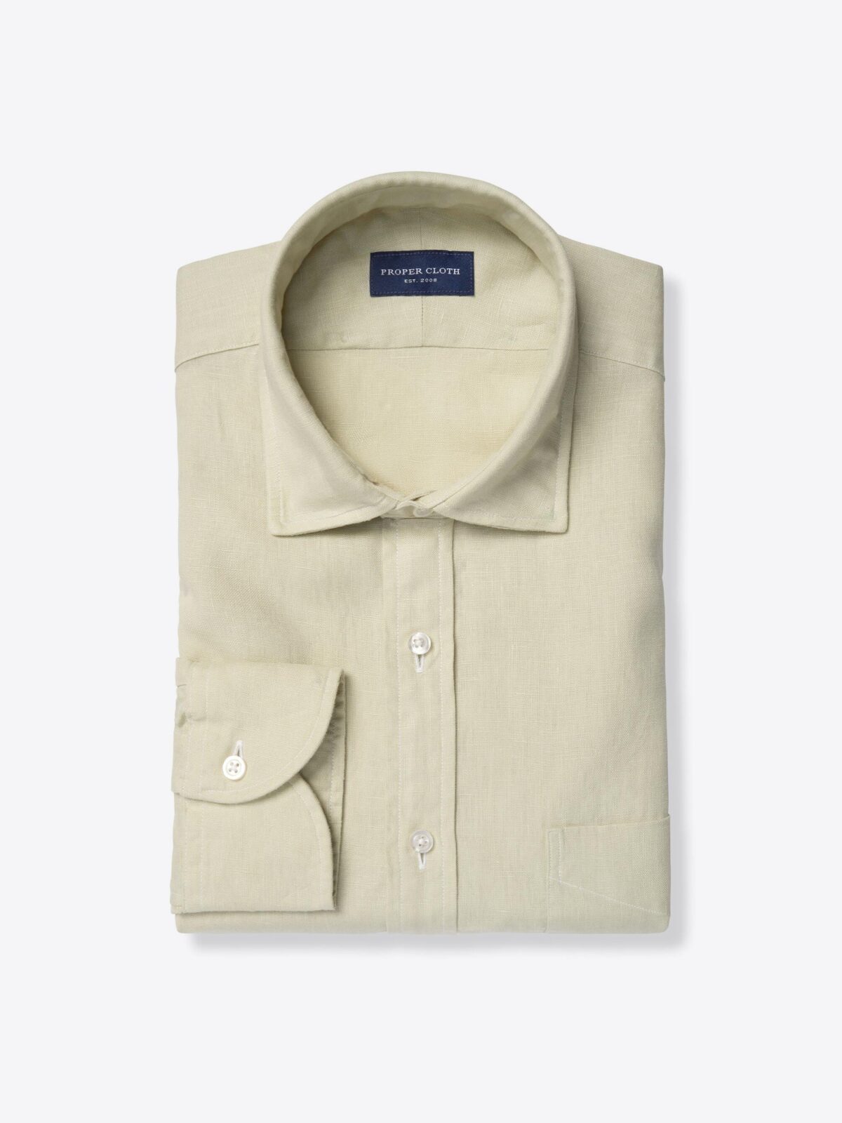Positano Washed Sand Linen Shirt by Proper Cloth