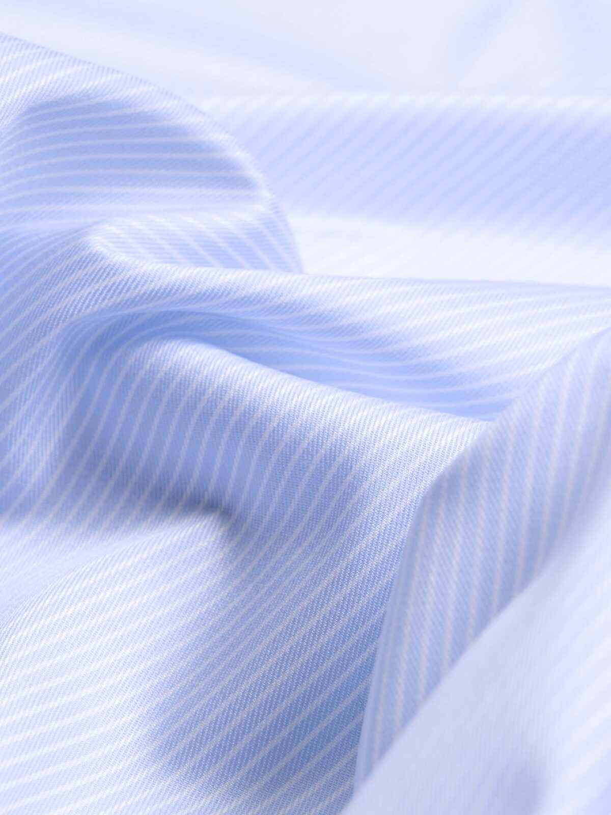 Thomas Mason Wrinkle-Resistant Light Blue Reverse Stripe Twill Shirts ...