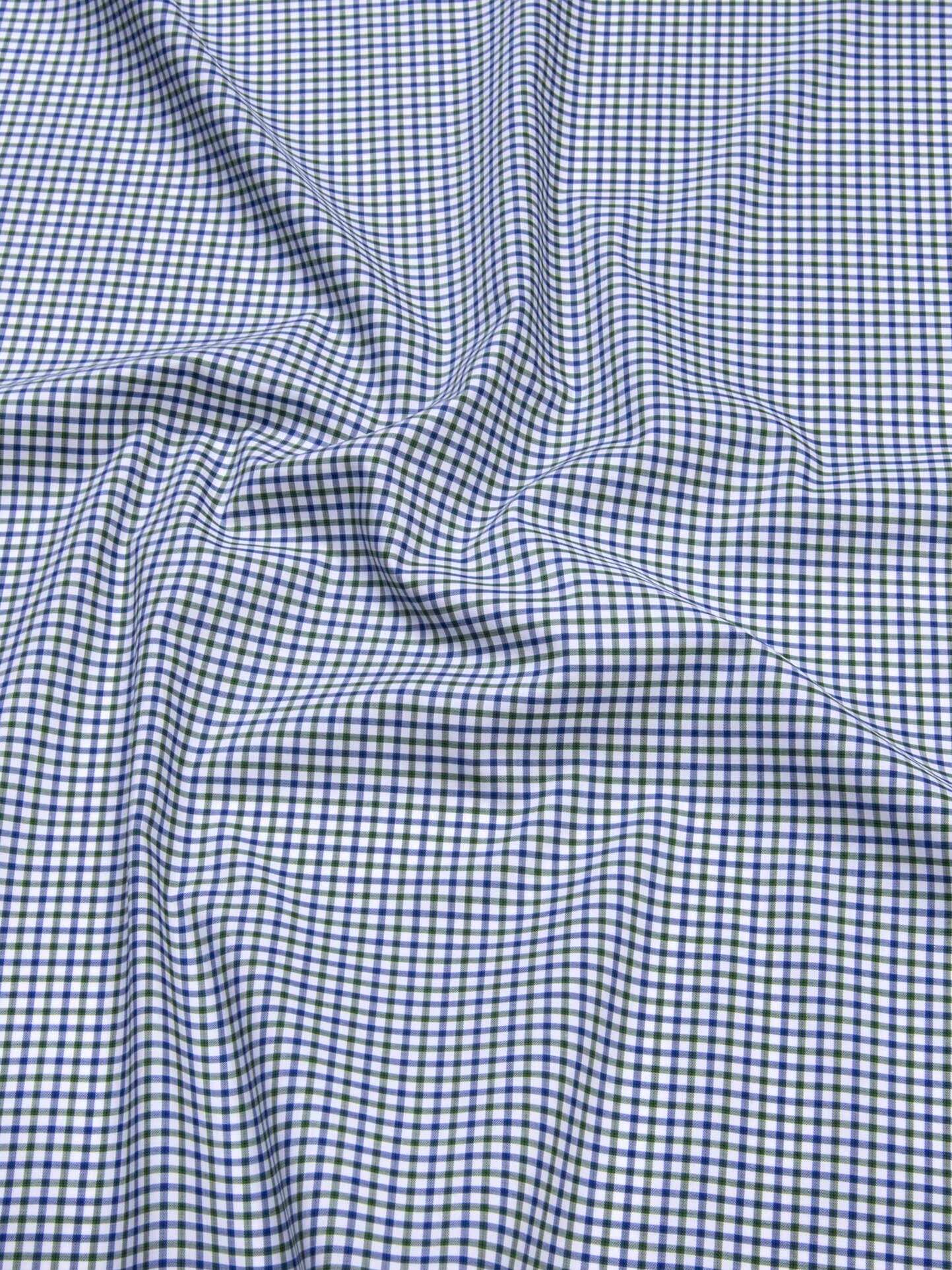 William Green and Blue Tattersall Shirts by Proper Cloth