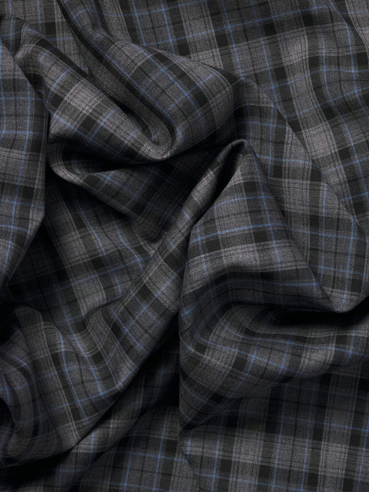 Reda Grey and Light Blue Plaid Merino Wool Shirts by Proper Cloth