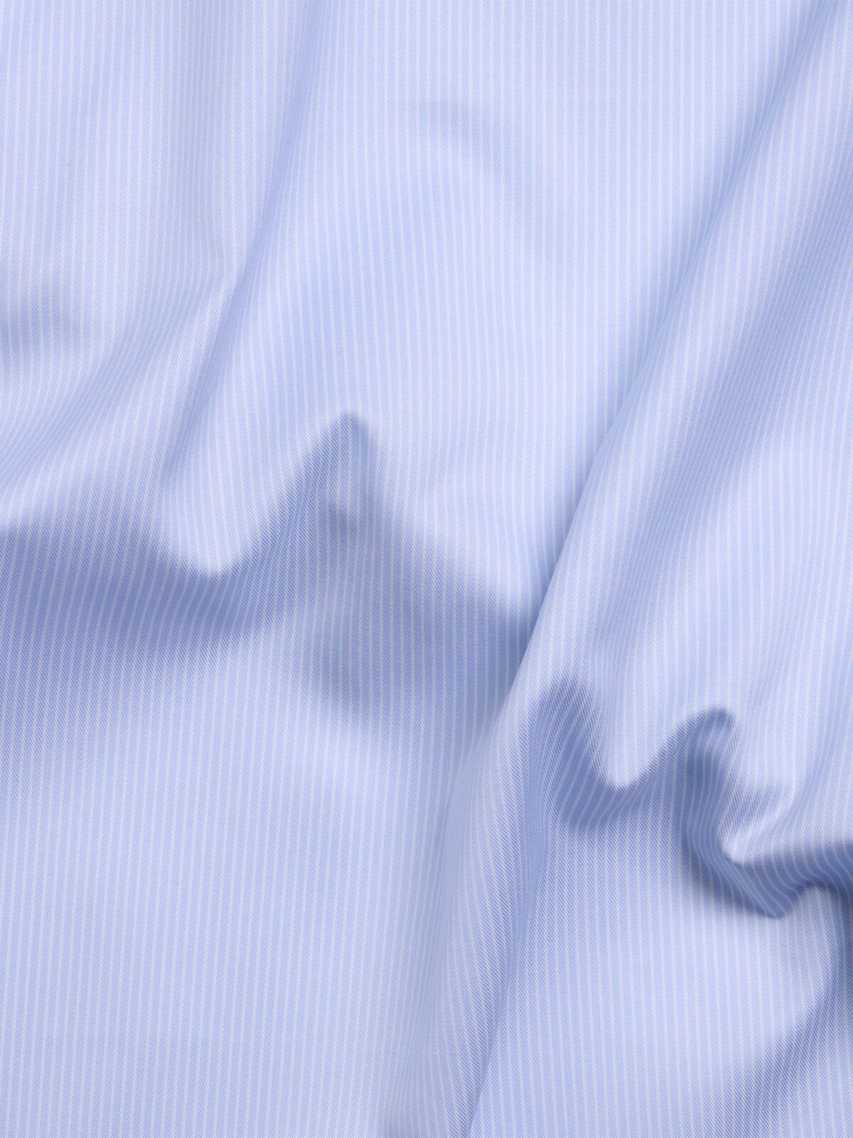 Thomas Mason Wrinkle-Resistant Light Blue Reverse Stripe Twill Shirts ...