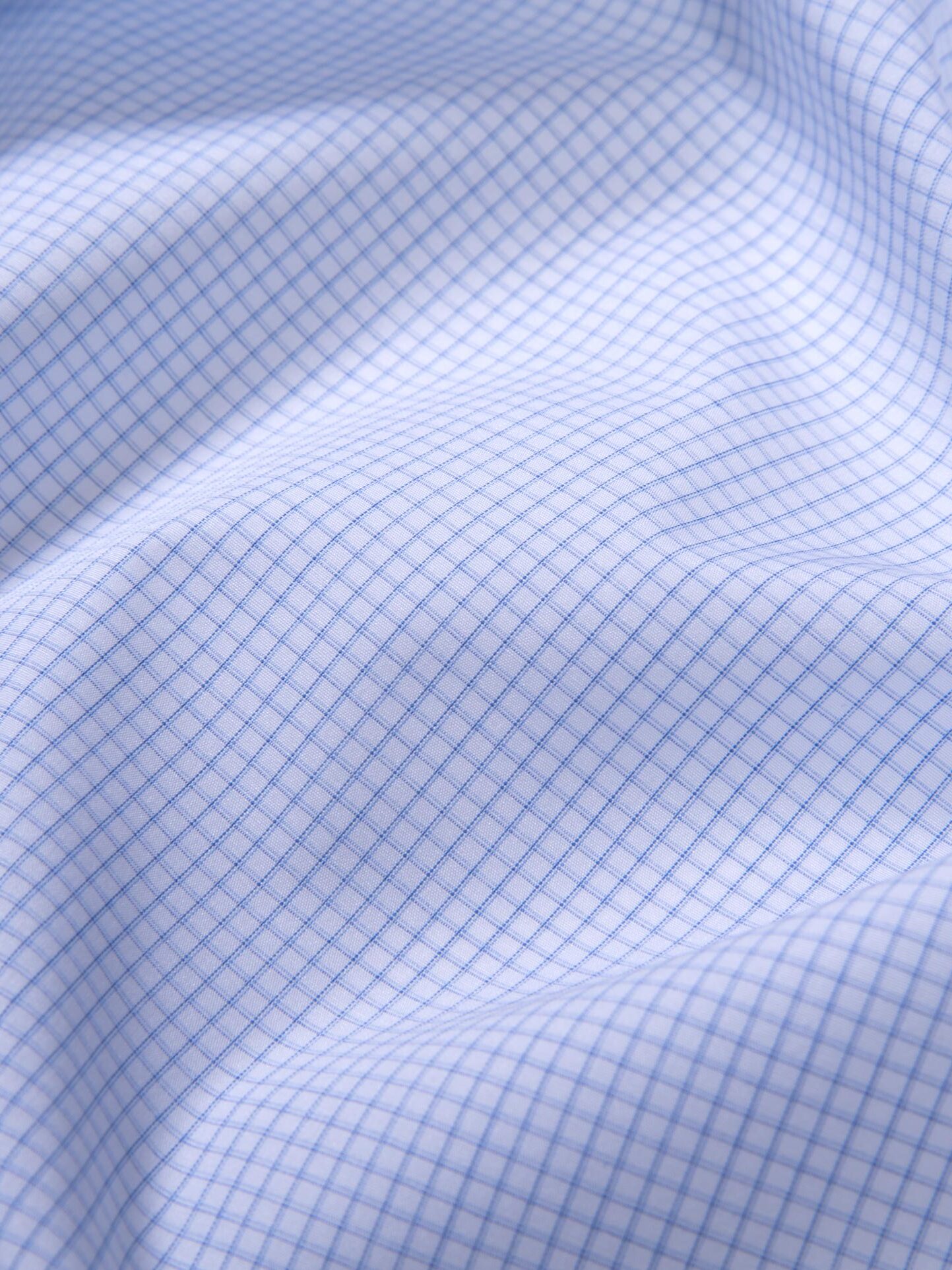 Madison Light Blue Mini Shadow Check Shirts by Proper Cloth