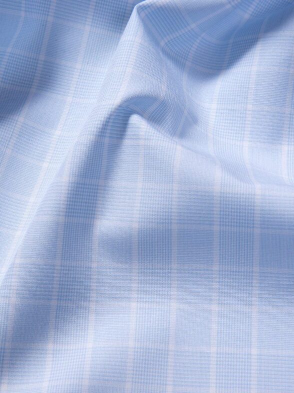Thomas Mason Goldline Light Blue Box Check Shirts by Proper Cloth
