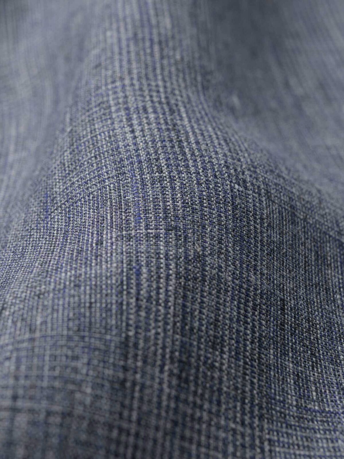 Di Sondrio Washed Faded Slate Melange Glen Plaid Linen Shirts by Proper ...