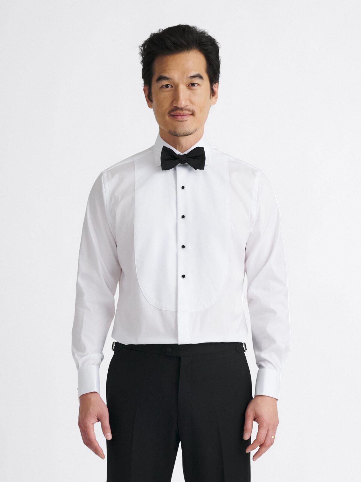 The Pique Bib Front Tuxedo Shirt in Weston Pinpoint