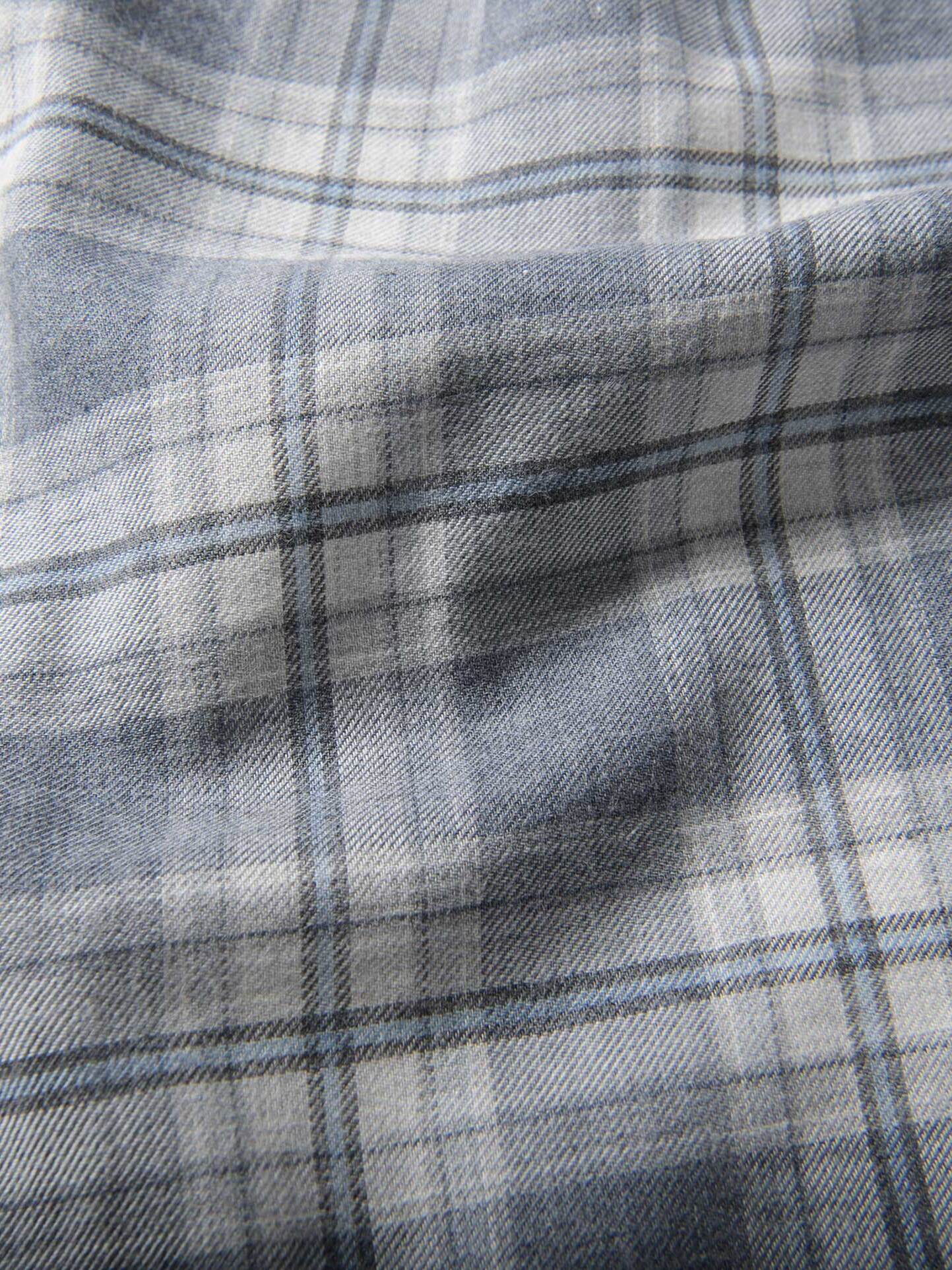 Satoyama Slate and Light Grey Plaid Flannel Shirts by Proper Cloth