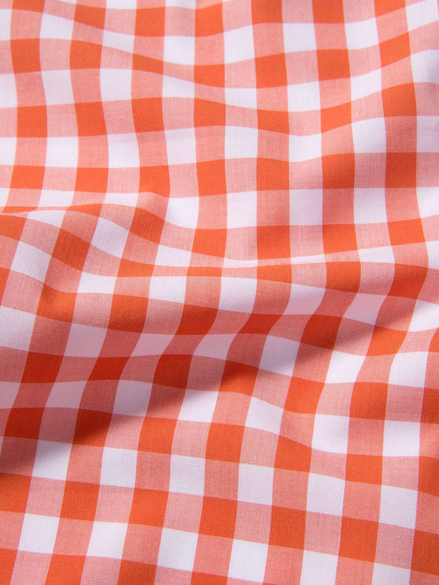 Orange Large Gingham Shirts by Proper Cloth