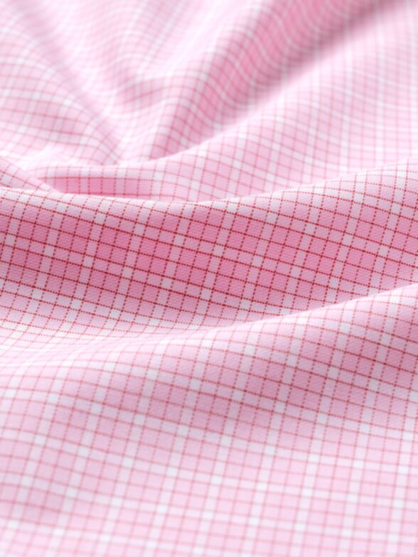 Thomas Mason Wrinkle-Resistant Pink Small Check Shirts by Proper Cloth