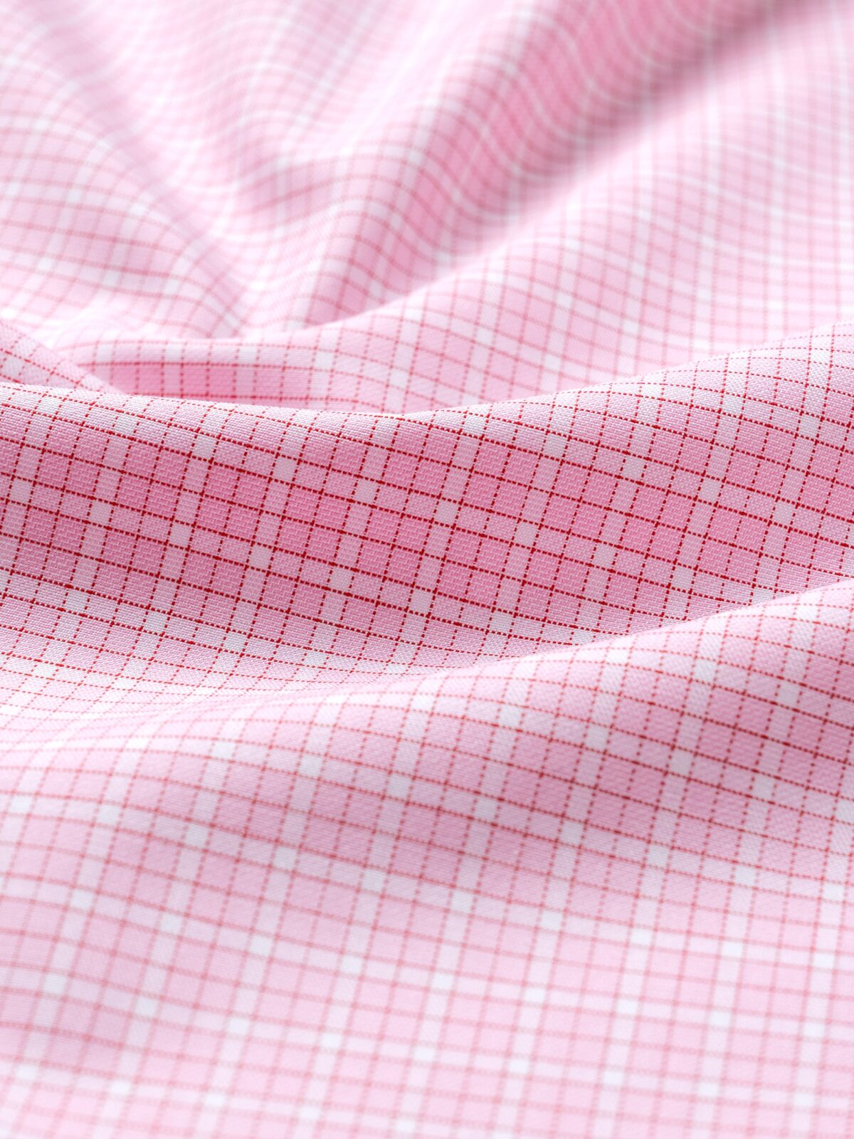 Thomas Mason Wrinkle-Resistant Pink Small Check Shirts by Proper Cloth