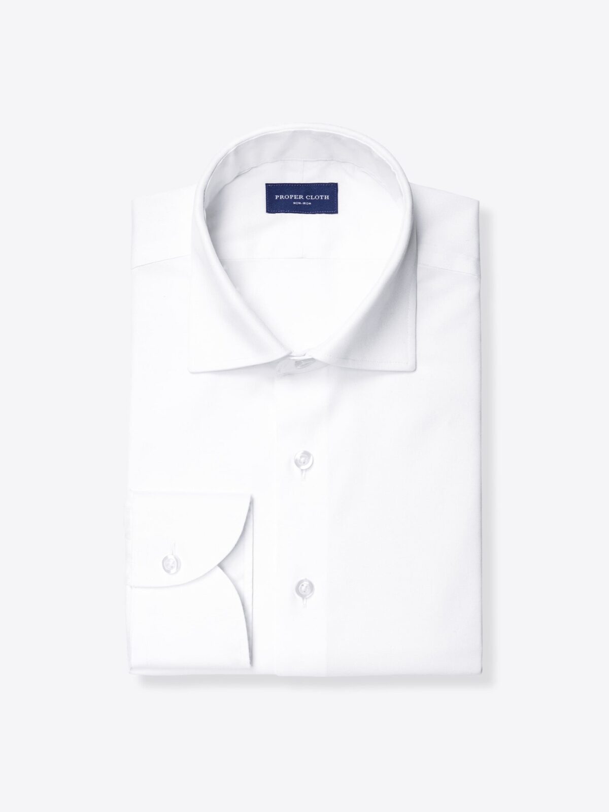 Non-Iron Supima White Pinpoint Shirt by Proper Cloth