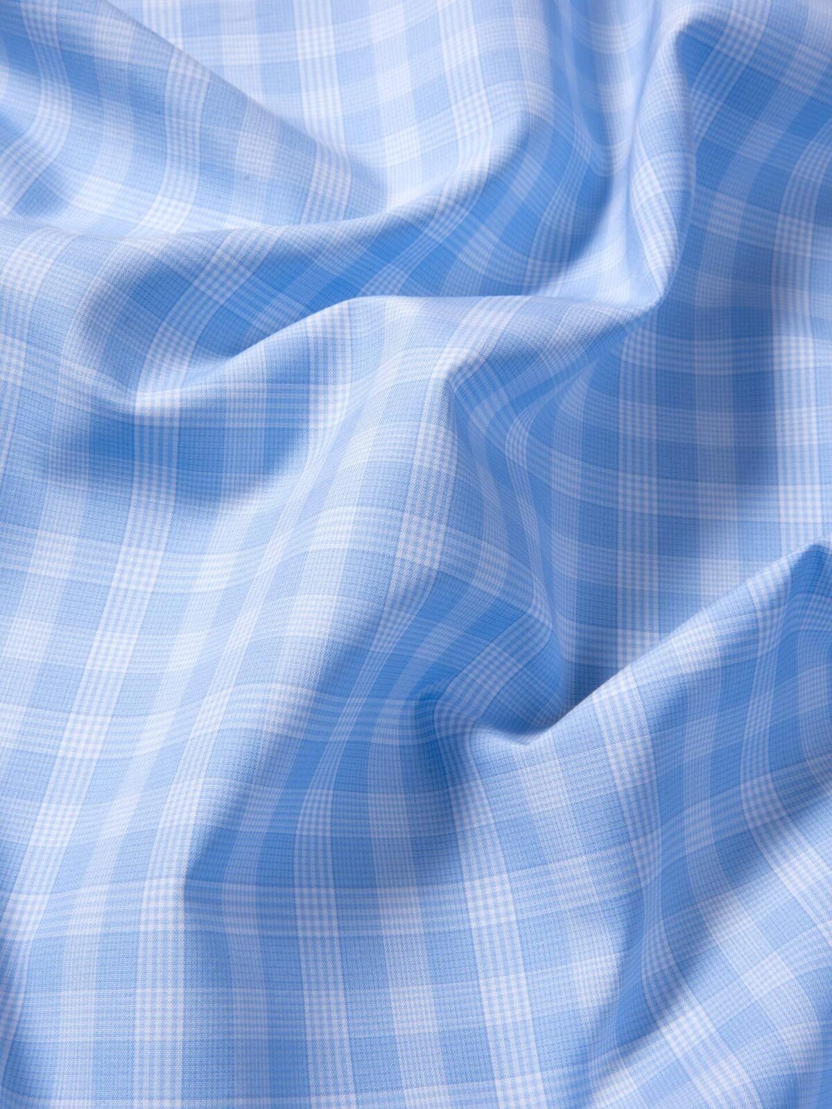 Thomas Mason Goldline Light Blue Large Check Shirts by Proper Cloth