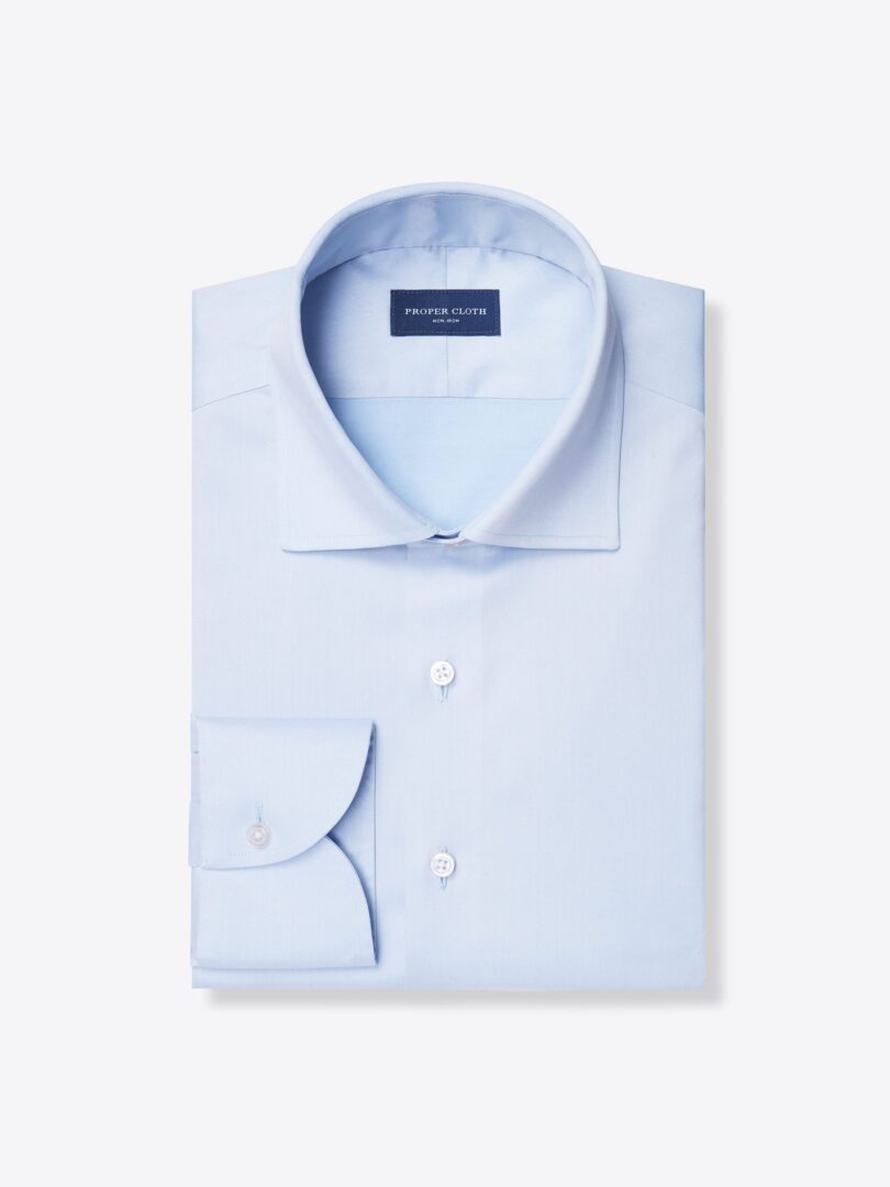Non-Iron Light Blue Supima Stretch Twill Shirts by Proper Cloth