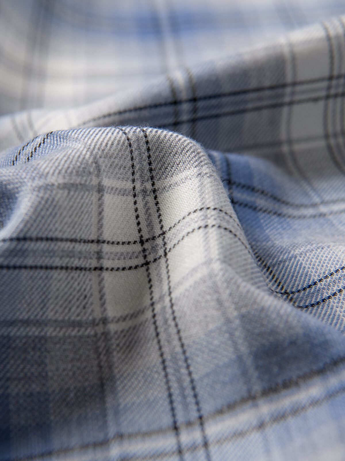 Portuguese Light Blue and Grey Plaid Shirts by Proper Cloth