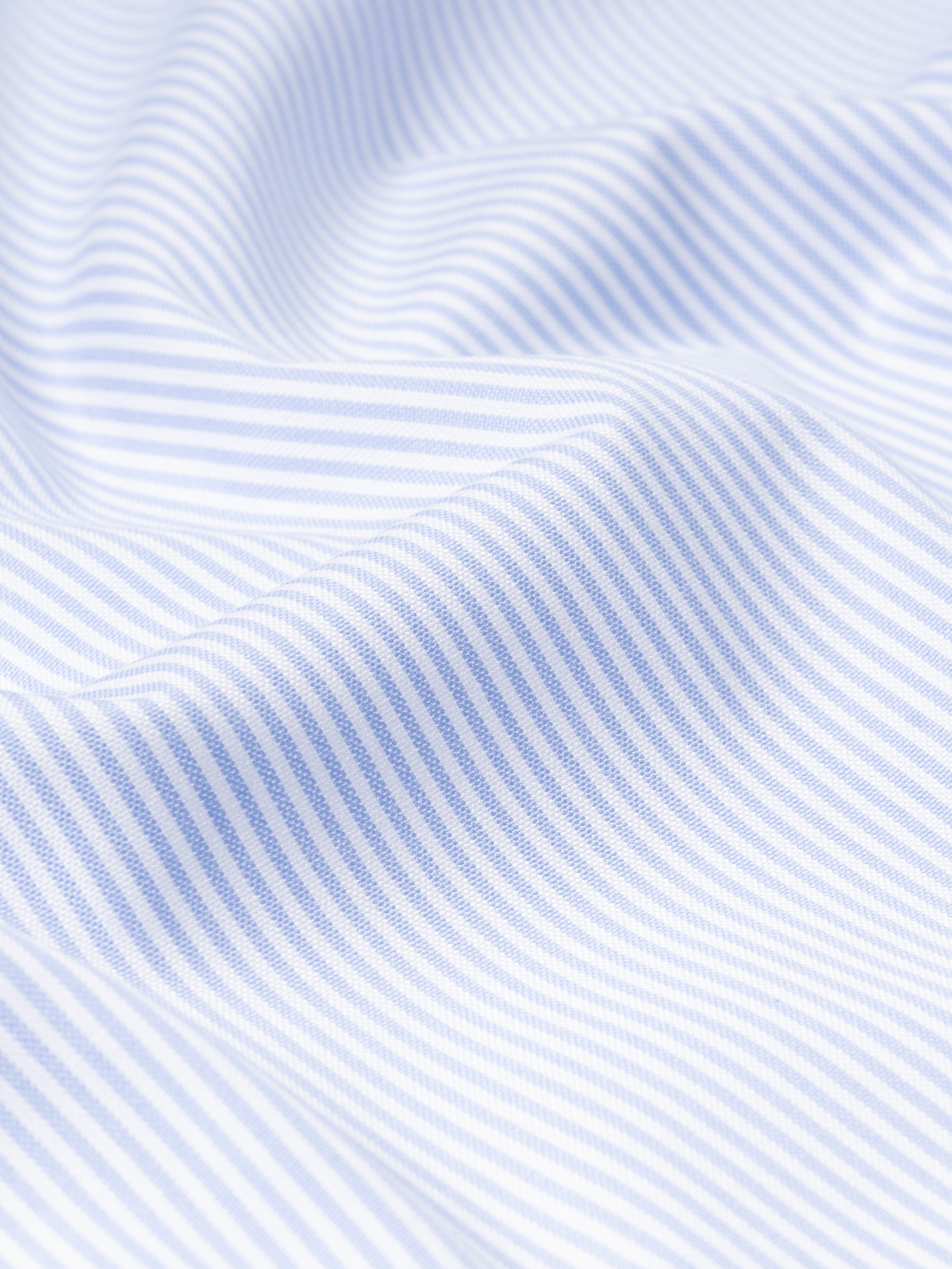 Non-Iron Light Blue Stripe Pinpoint Shirts by Proper Cloth