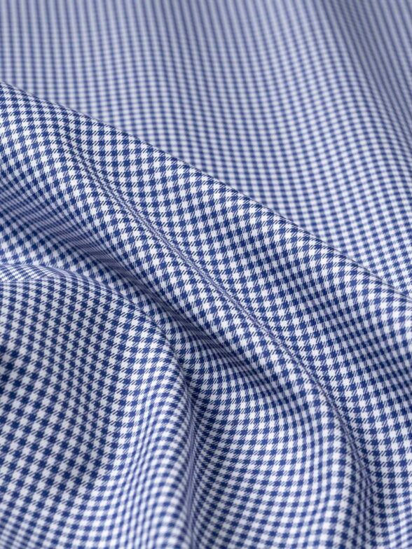Greenwich Navy Mini Check Shirts by Proper Cloth