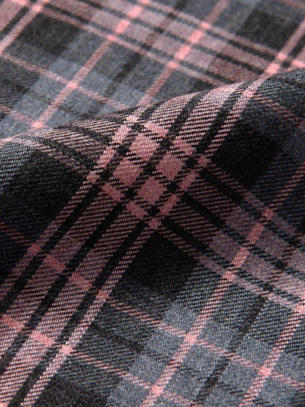 Satoyama Pink and Slate Plaid Flannel Custom Dress Shirt Shirt by ...