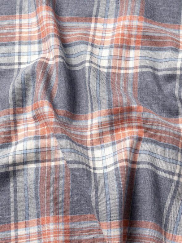 Satoyama Slate and Salmon Plaid Flannel Shirts by Proper Cloth