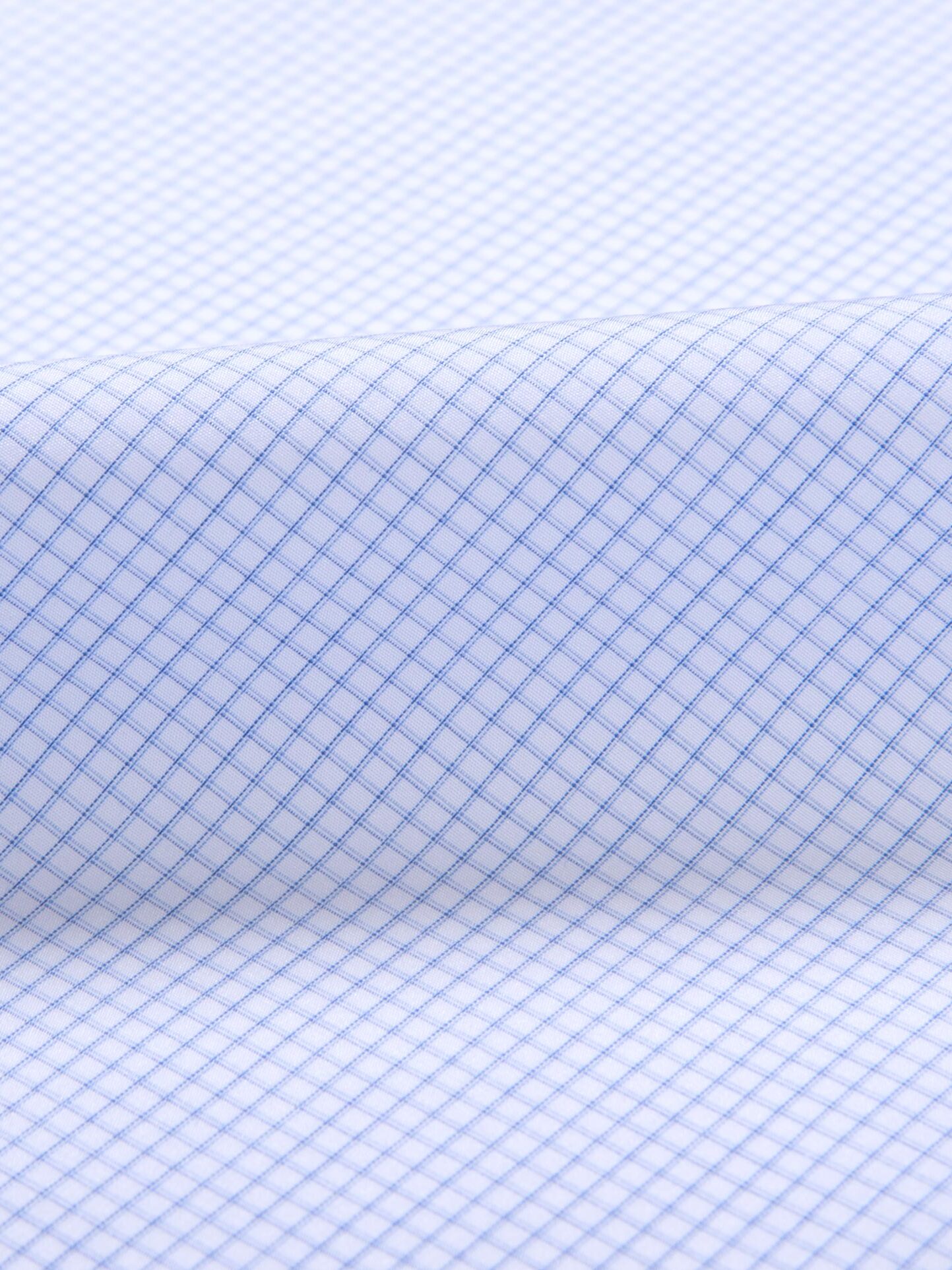 Madison Light Blue Mini Shadow Check Shirts by Proper Cloth