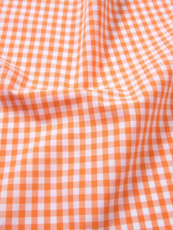 Medium Light Orange Gingham Shirts by Proper Cloth