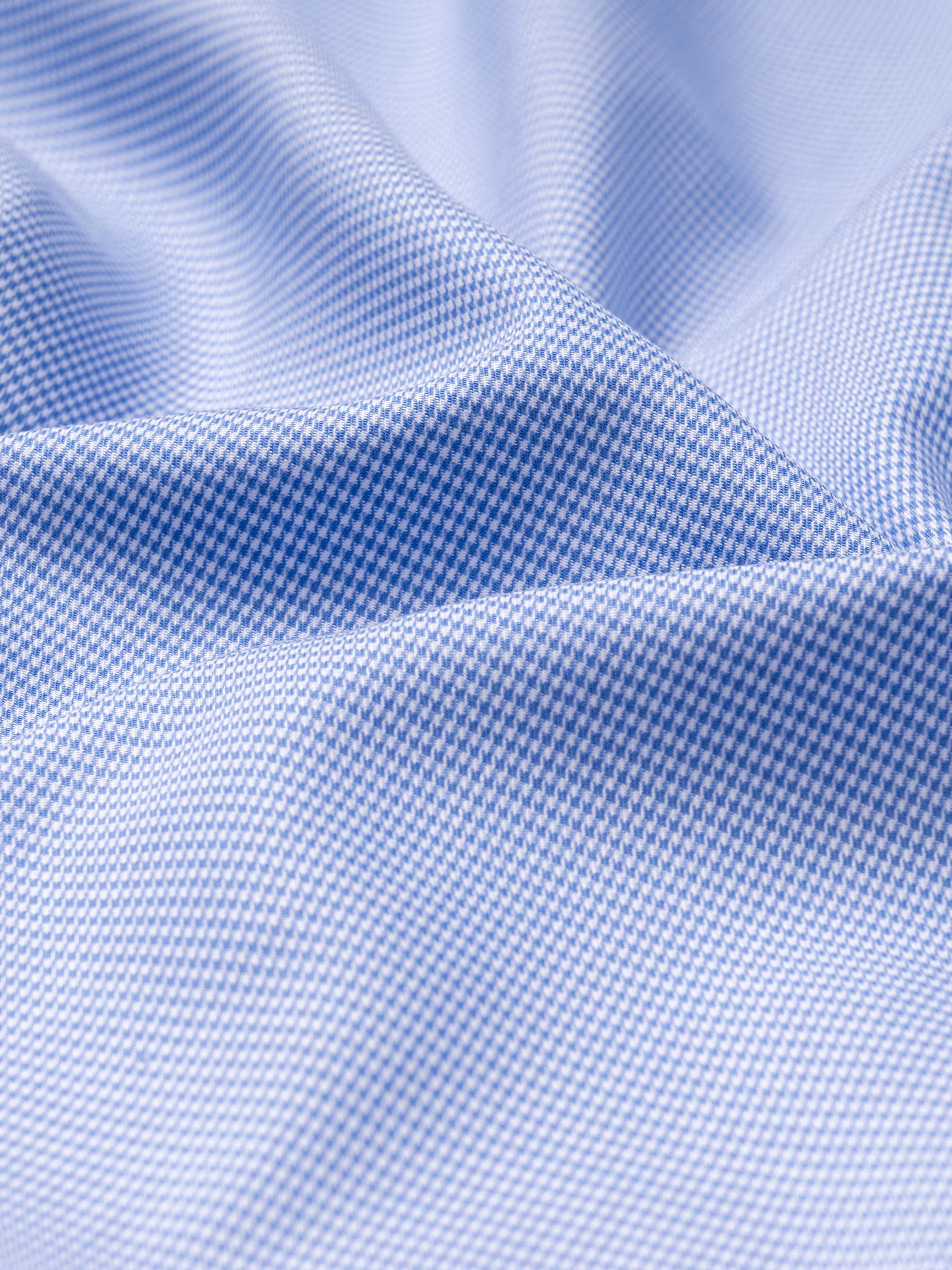 William Blue Houndstooth Twill Shirts by Proper Cloth