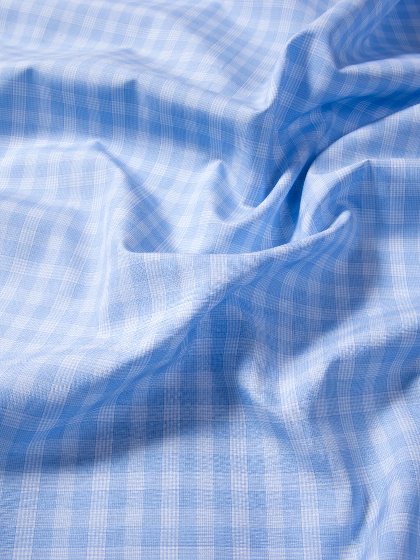 Thomas Mason Goldline Light Blue Large Check Shirts by Proper Cloth