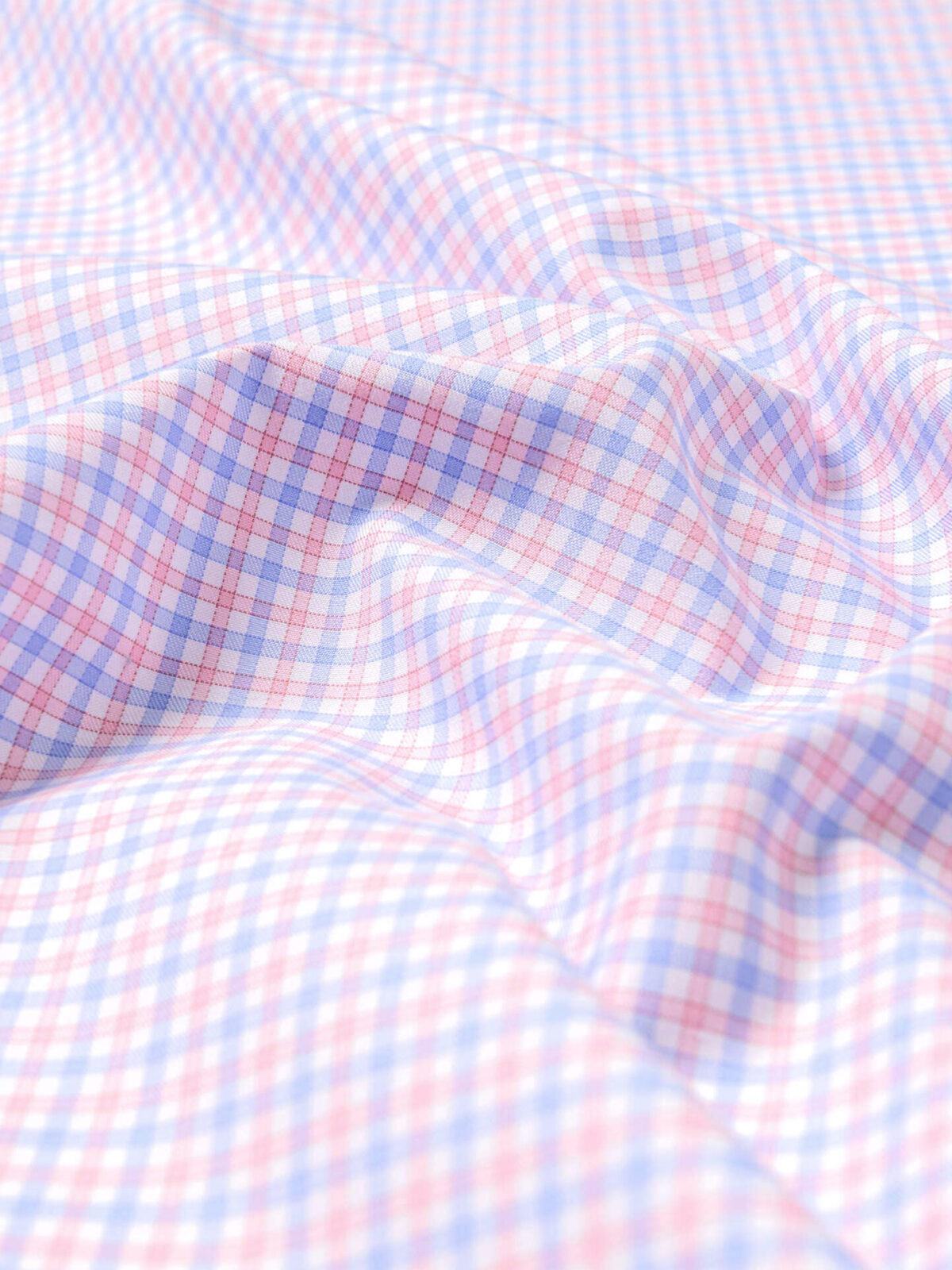 Thomas Mason Wrinkle-Resistant Light Blue and Pink Tattersall Shirts by ...