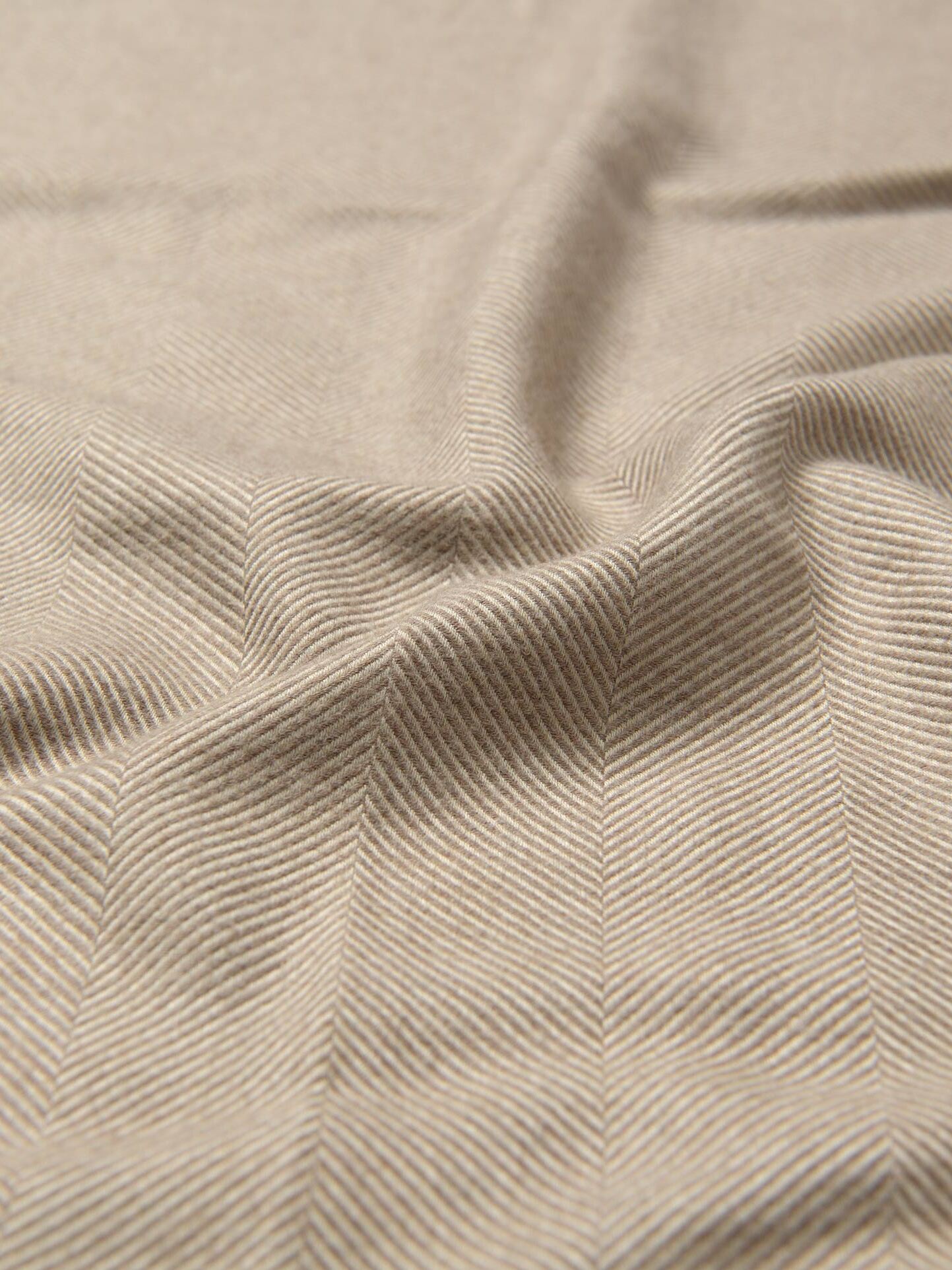 Canclini Beige Large Herringbone Beacon Flannel Shirts by Proper Cloth